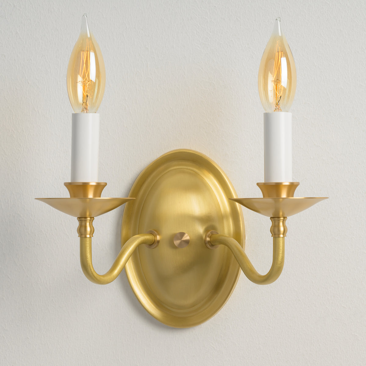 Colonial Curve Double | Candlestick Sconce – Olde Brick Lighting