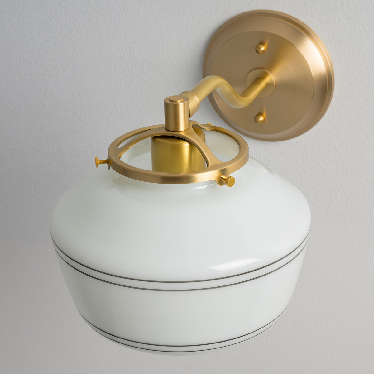 Ryttenberg (Opal Striped) | Modern Offset Sconce – Olde Brick Lighting