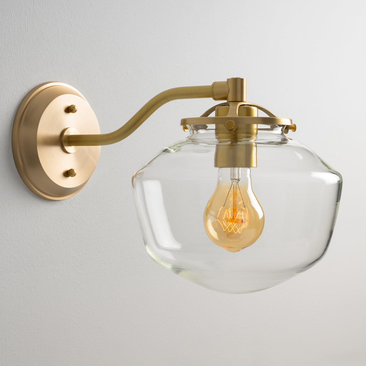 Ryttenberg (Clear) | Modern Offset Sconce – Olde Brick Lighting