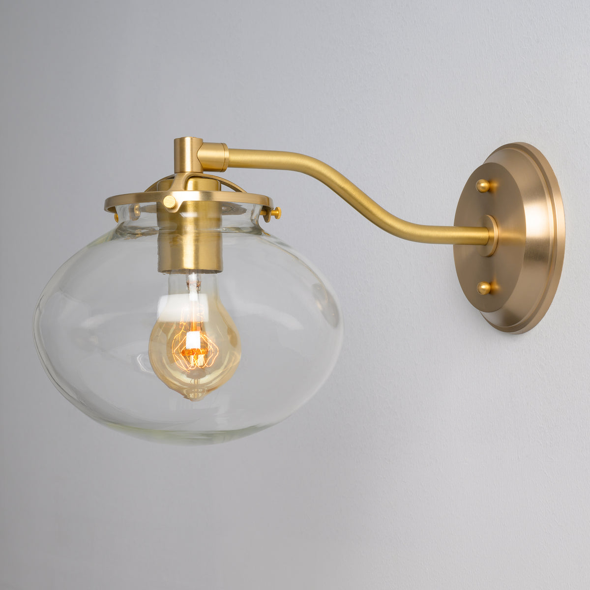 Mulberry (Clear) | Modern Offset Sconce – Olde Brick Lighting