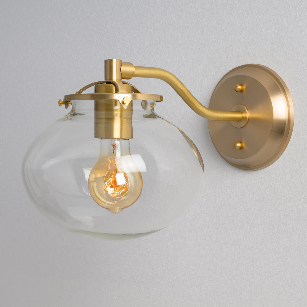 Mulberry (Clear) | Modern Offset Sconce – Olde Brick Lighting