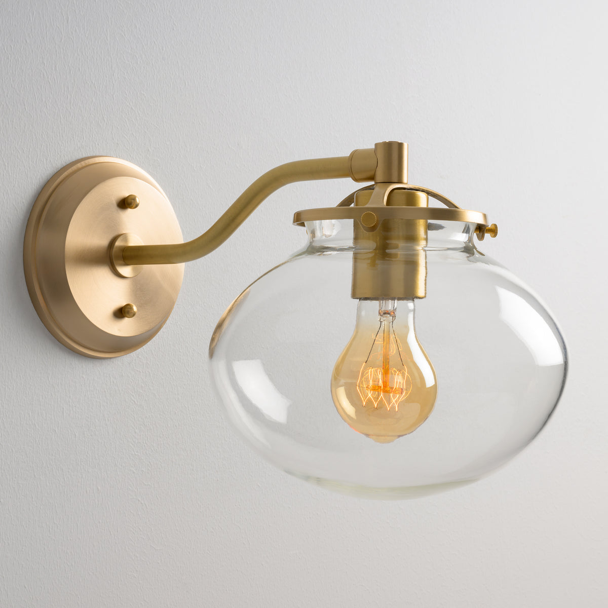 Mulberry (Clear) | Modern Offset Sconce – Olde Brick Lighting