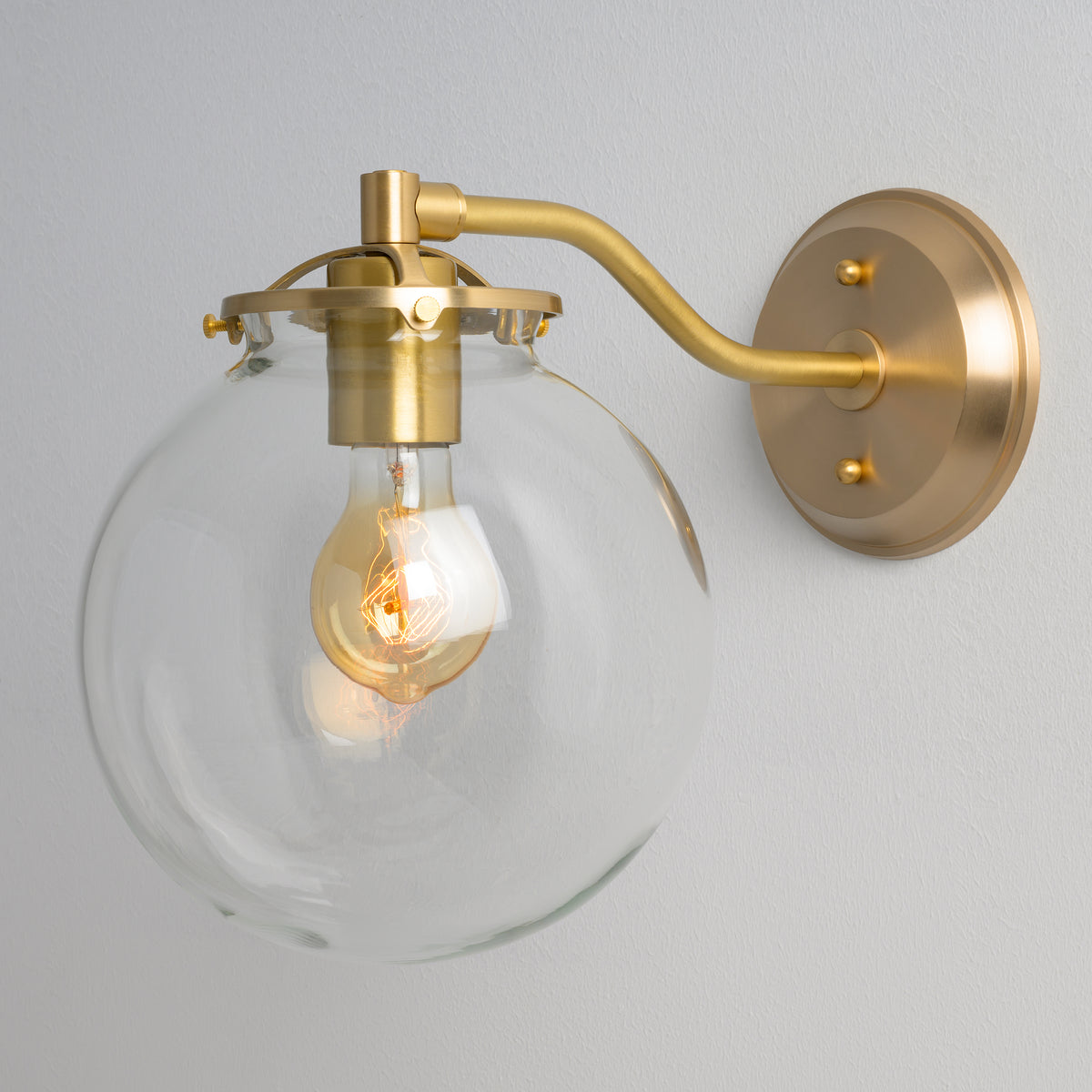 Hamilton (Clear) | Modern Offset Sconce – Olde Brick Lighting