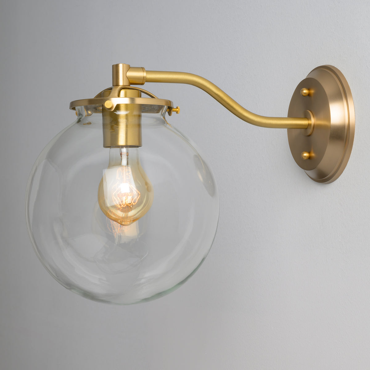 Hamilton (Clear) | Modern Offset Sconce – Olde Brick Lighting