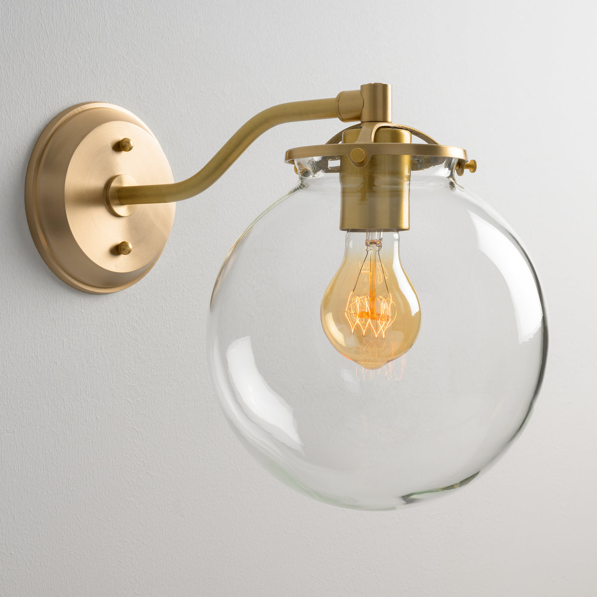 Hamilton (Clear) | Modern Offset Sconce – Olde Brick Lighting