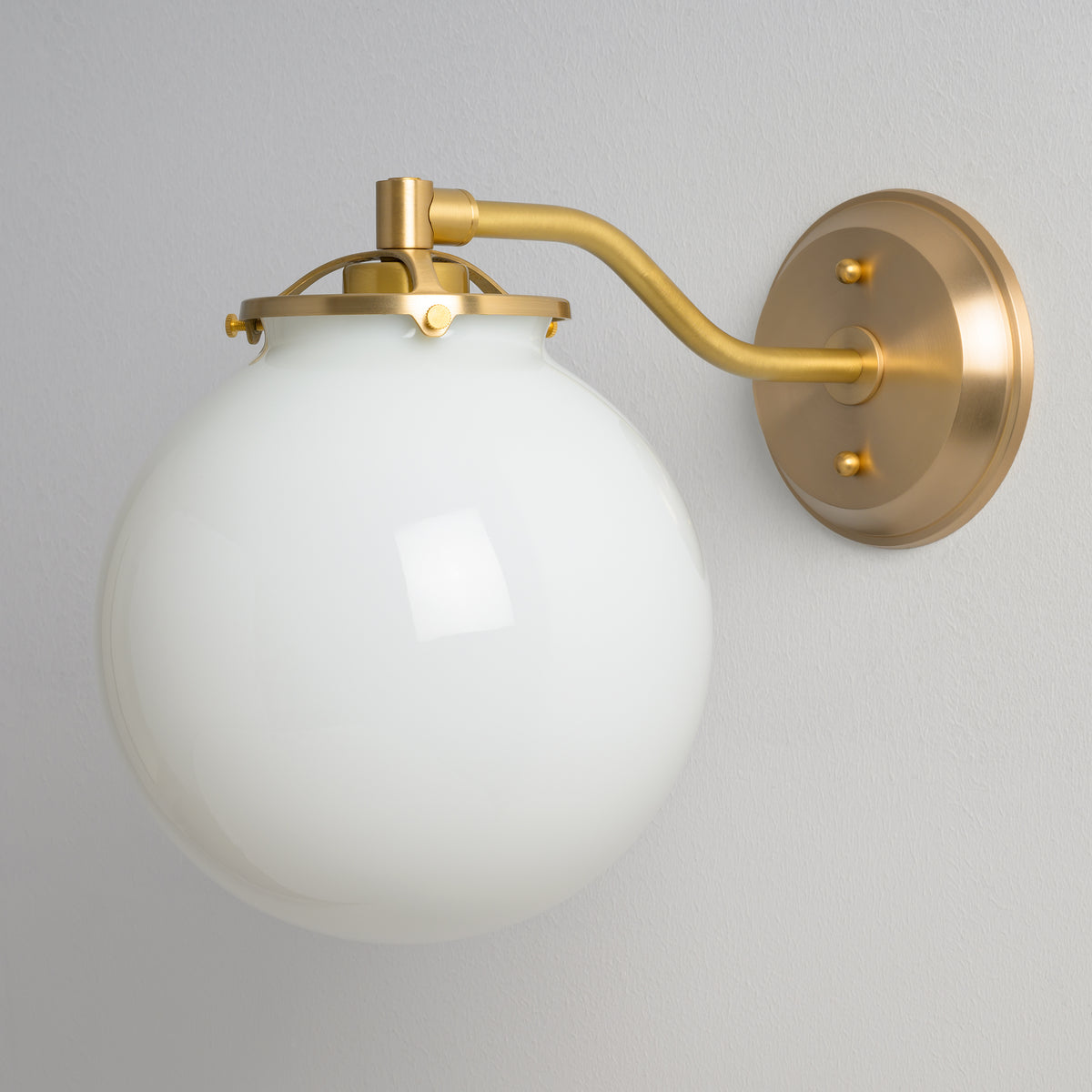 Hamilton (Opal) | Modern Offset Sconce – Olde Brick Lighting