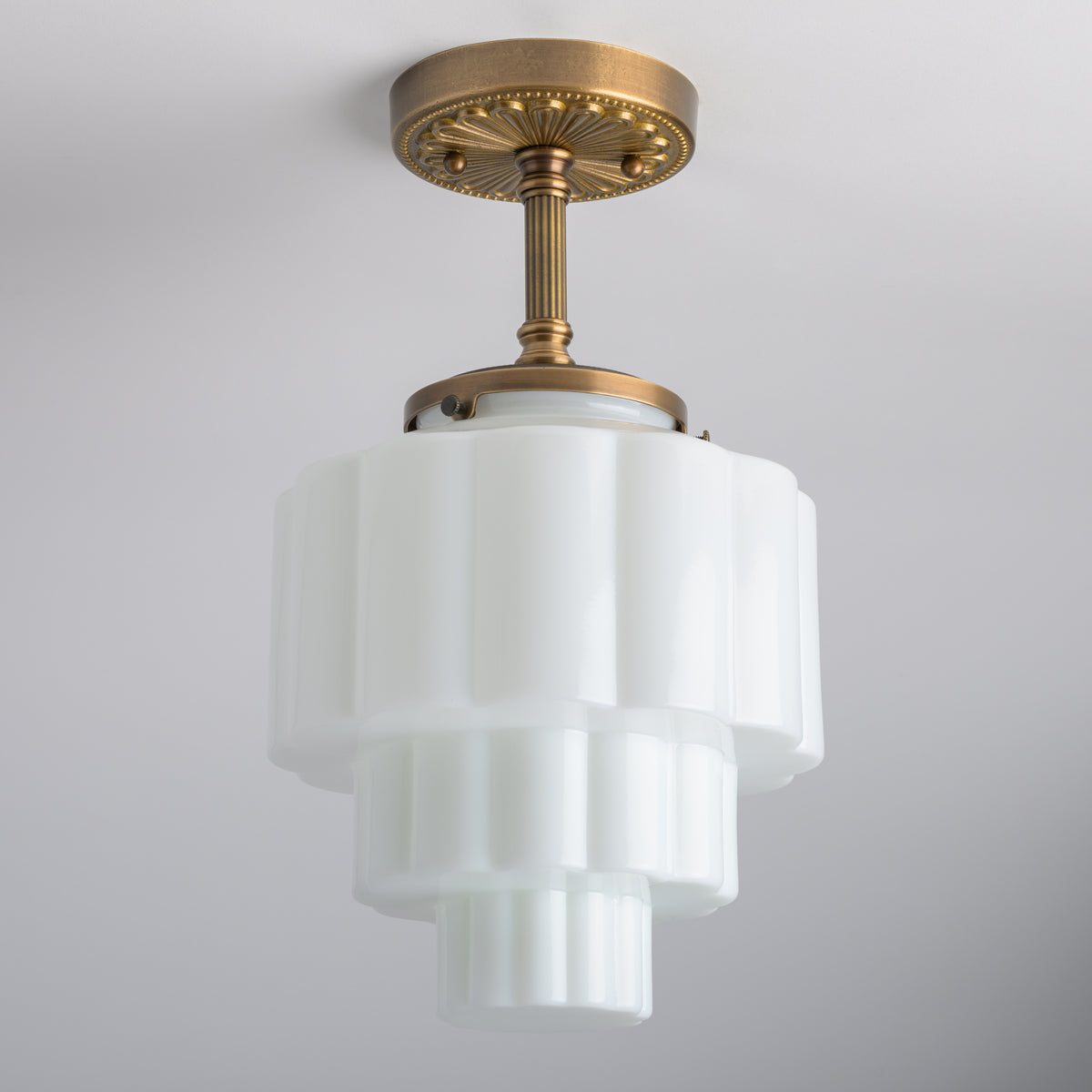 Buchanan (Opal) | Historic Ornate Stem – Olde Brick Lighting