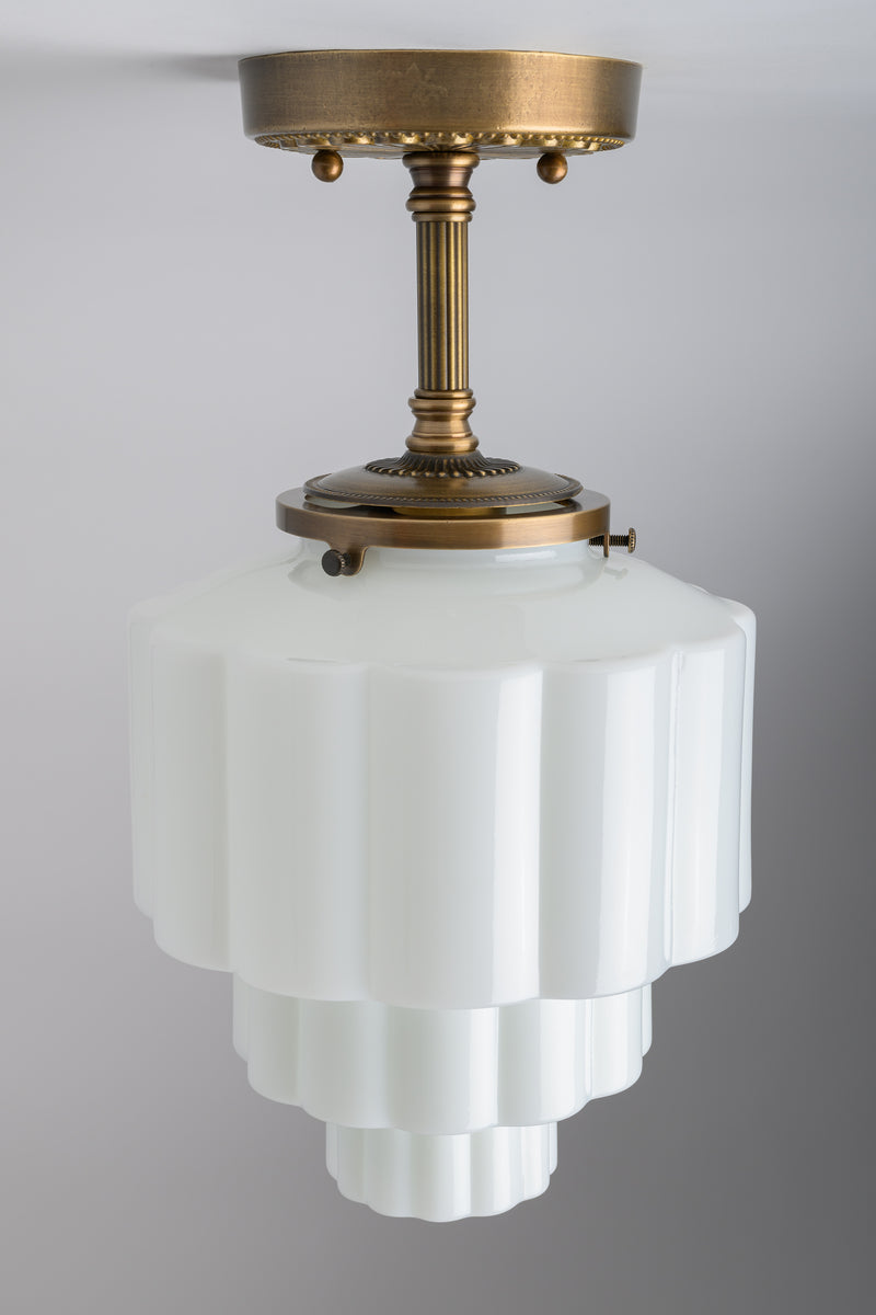 Buchanan (Opal) | Historic Ornate Stem – Olde Brick Lighting