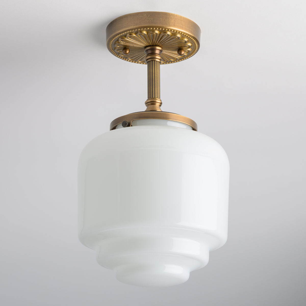Linden (Opal) | Historic Ornate Stem – Olde Brick Lighting