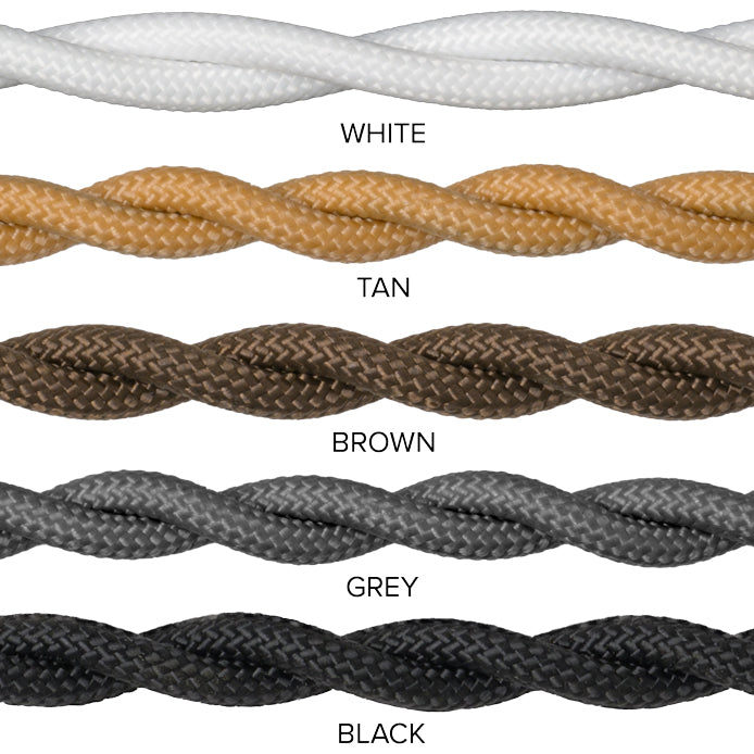 Twisted Cloth Cord Samples – Olde Brick Lighting