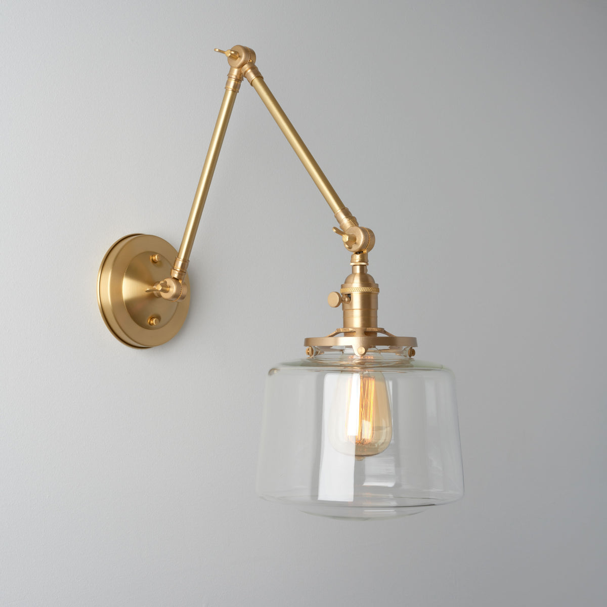 Rockford (Clear) | Adjustable Arms Sconce – Olde Brick Lighting